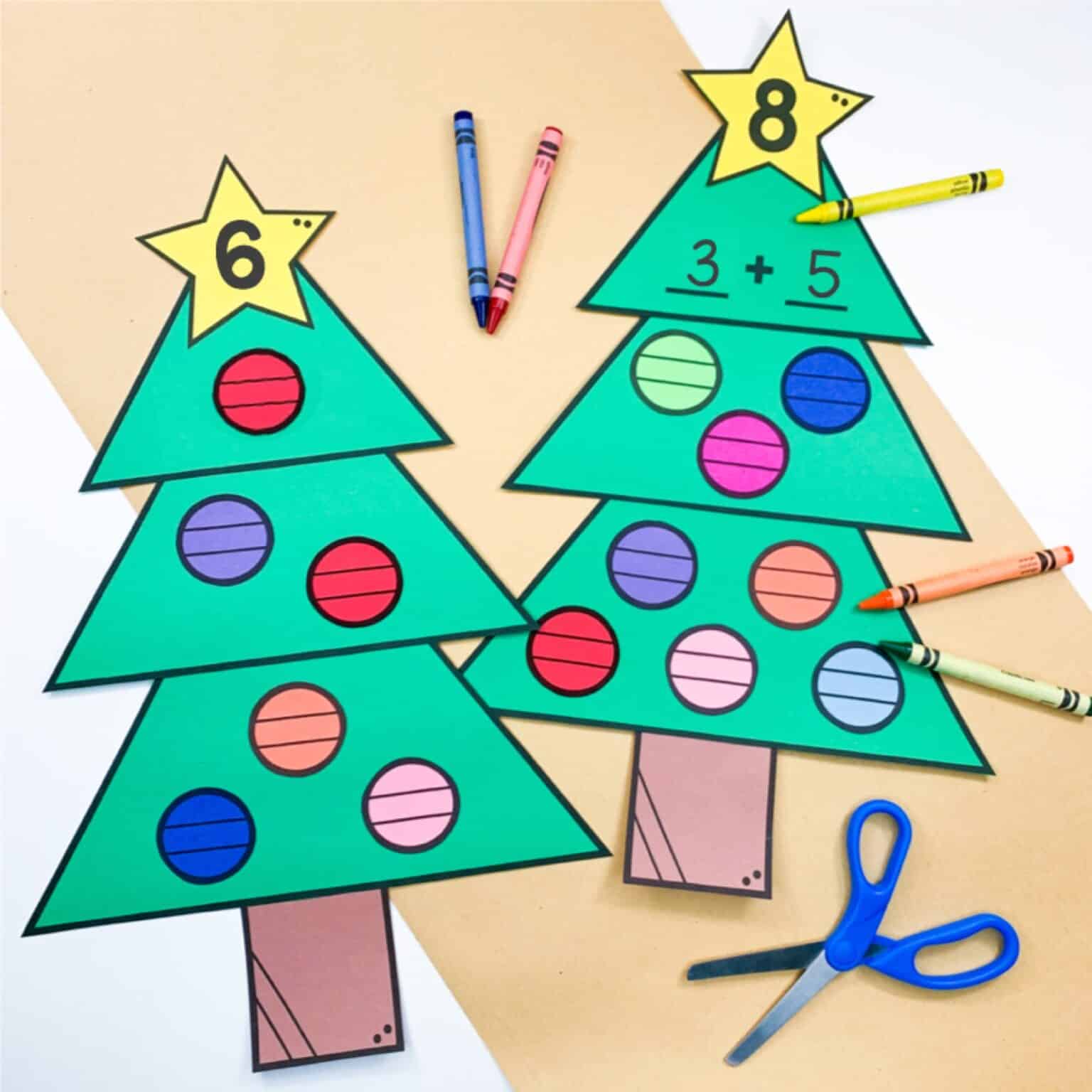 Christmas Tree Math Craft - Miss Kindergarten
