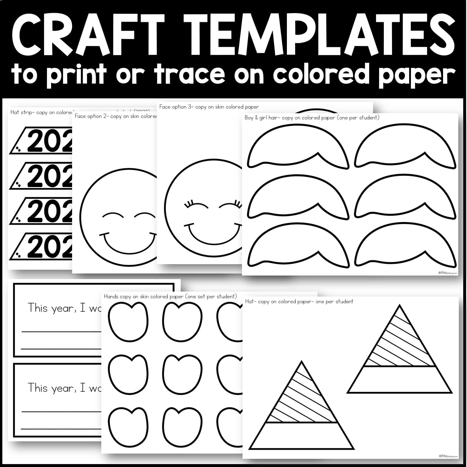 New Year Craft and Writing for 2023 - Miss Kindergarten