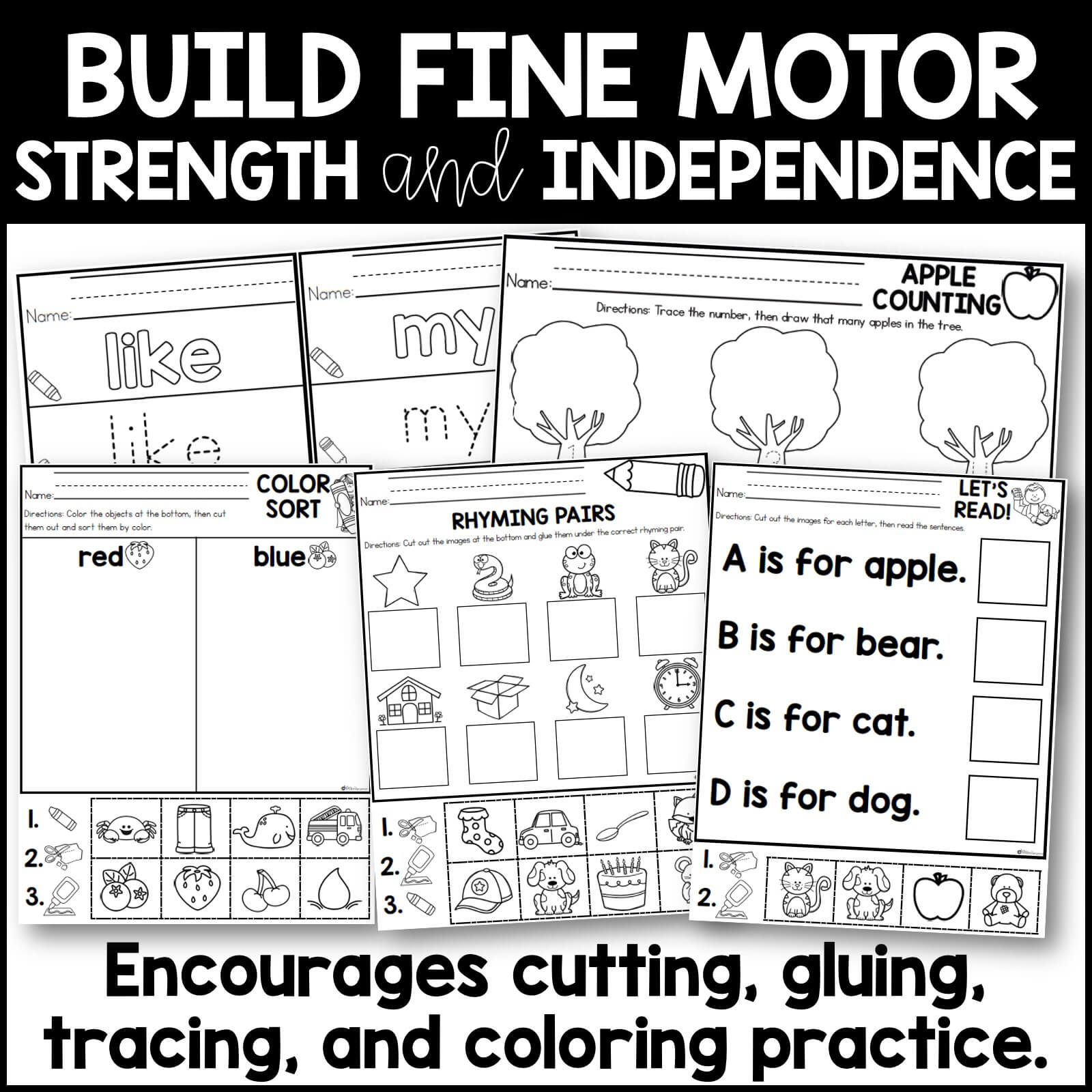 September Math and Literacy Printables - Miss Kindergarten