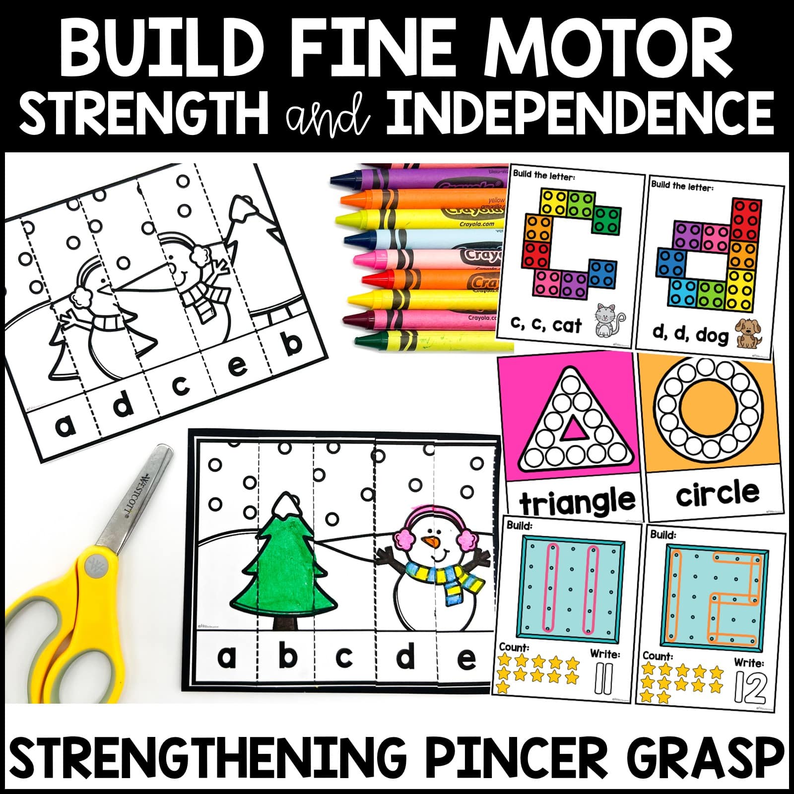 Fine Motor Activities Kindergarten Task Cards Boxes - Miss Kindergarten