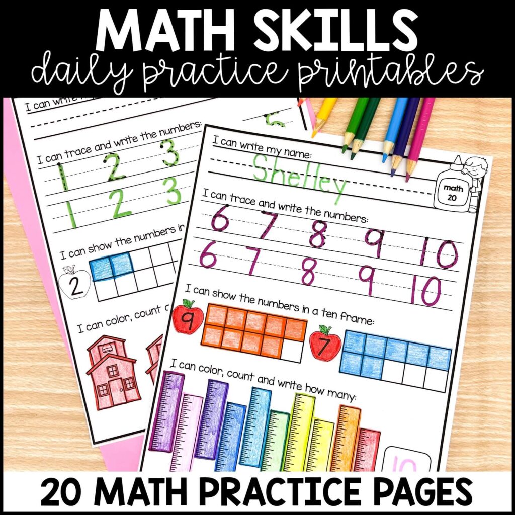 September Morning Work for Kindergarten - Miss Kindergarten