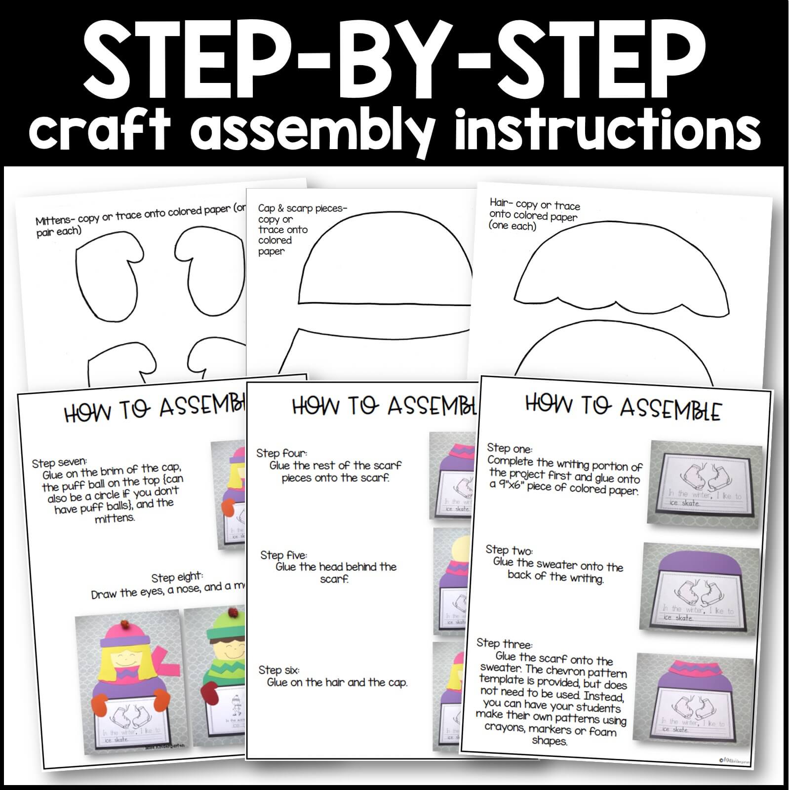 Winter Craft and Writing Templates - Miss Kindergarten