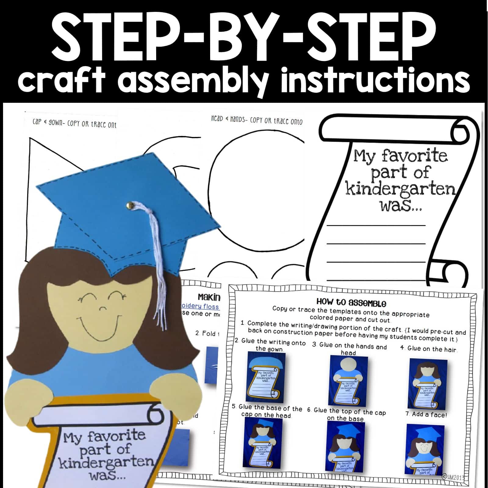 Graduation Buddies Craft and Writing Templates - Miss Kindergarten