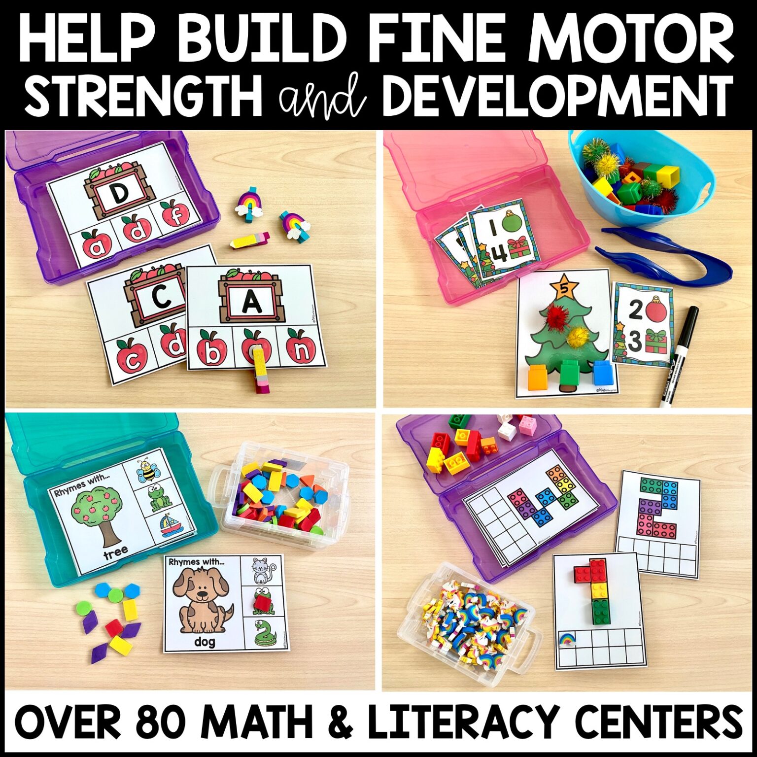 Low Prep Kindergarten Centers Year Long Bundle - Miss Kindergarten