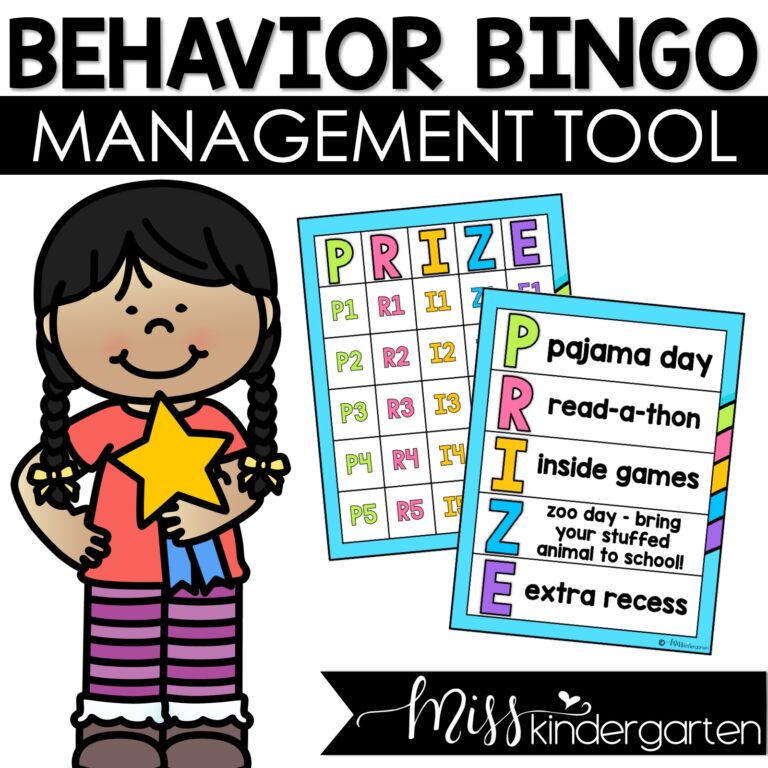 Free Behavior Bingo Classroom Management Tool - Miss Kindergarten