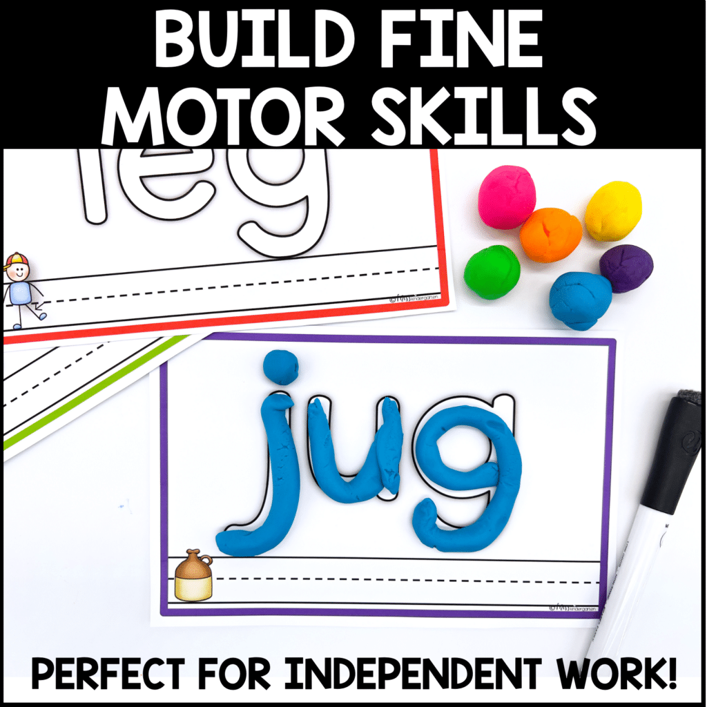 CVC Words Playdough Mats - Miss Kindergarten