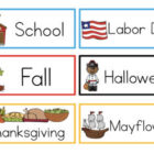 Writing Center Fall Word Cards - Miss Kindergarten