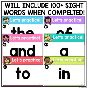 Sight Words Boom Cards™ First 100 Words Bundle - Miss Kindergarten
