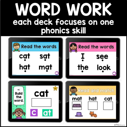 Digital Guided Reading Boom Cards™ Short Vowel Freebie - Miss Kindergarten