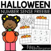 Halloween Number Sense Center Freebie - Miss Kindergarten
