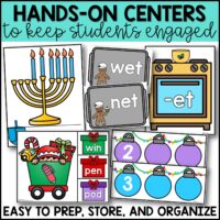 December Low Prep Kindergarten Centers Math and Literacy Centers - Miss ...