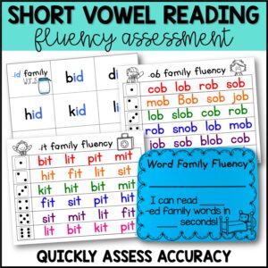 Reading Fluency Practice Roll and Read Short Vowel Words & Sentences ...