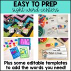 Kindergarten Sight Words Centers - Miss Kindergarten