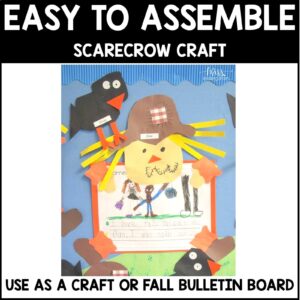Fall Craft Scarecrow Craft and Writing Templates - Miss Kindergarten