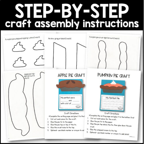 Fall Craft Sweet as Pie Craft and Writing Templates - Miss Kindergarten