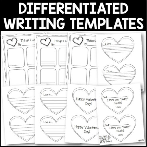 Valentine's Day Craft and Writing Templates - Miss Kindergarten