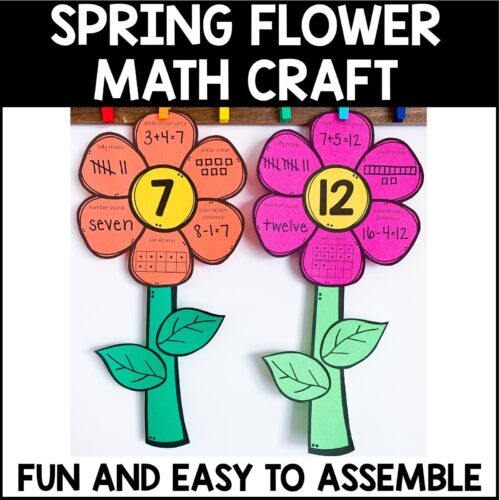 Math Flowers Free Spring Math Craft - Miss Kindergarten