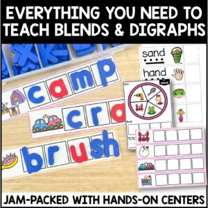 Small Group Reading Activities Short Vowel Blends and Digraphs Games ...