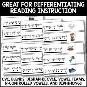 Sentence Reading Read and Reveal Decodable Sentences Phonics Skills ...