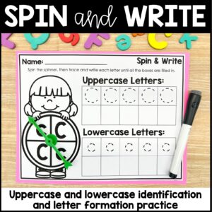 FREE Spin and Write Alphabet Formation and Number Writing Practice ...