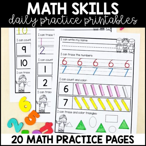 August Morning Work for Kindergarten - Miss Kindergarten