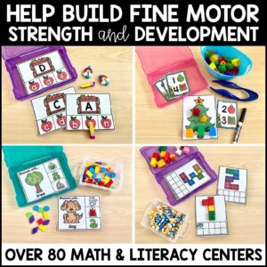 Low Prep Kindergarten Centers Year Long Bundle - Miss Kindergarten
