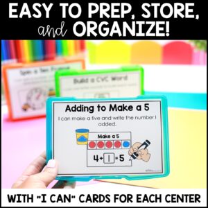 Low Prep Kindergarten Centers Year Long Bundle - Miss Kindergarten