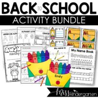 Back to School Activity Bundle - Miss Kindergarten