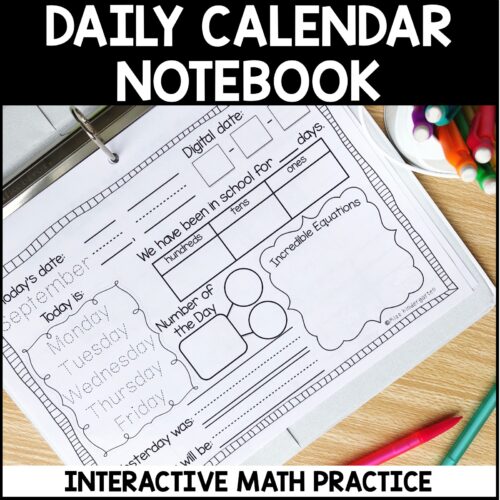 Calendar Math Notebook for Kindergarten and First Grade (Spanish ...