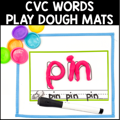 CVC Words Playdough Mats - Miss Kindergarten