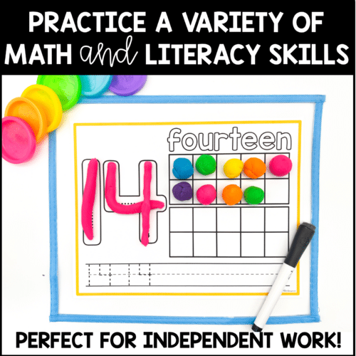 Playdough Mats Math and Literacy BUNDLE - Miss Kindergarten