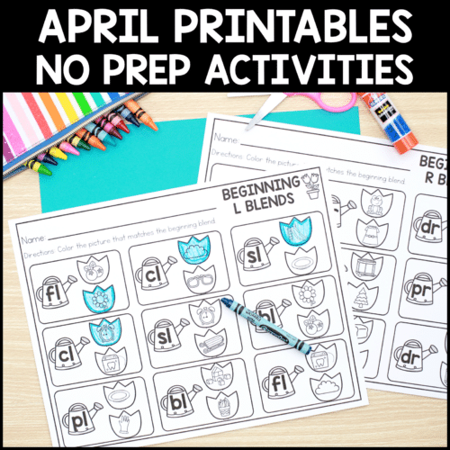 April Print and Go Printables - Miss Kindergarten