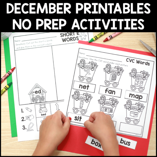 December Print and Go Printables - Miss Kindergarten