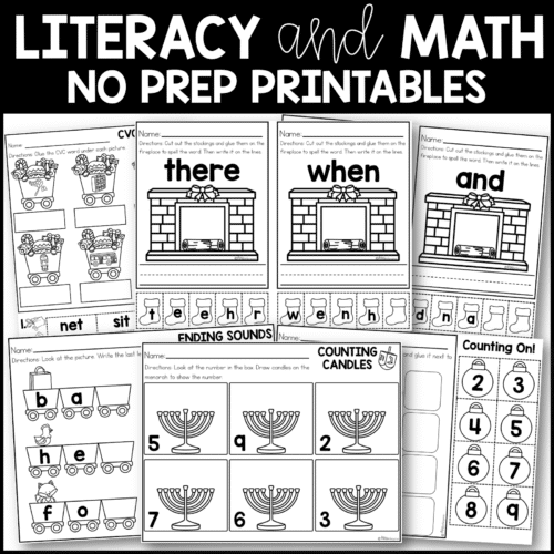 December Print and Go Printables - Miss Kindergarten