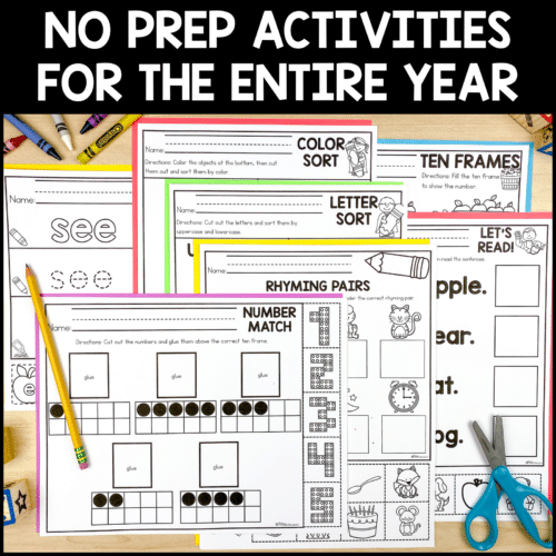 Kindergarten Math and Literacy Printables BUNDLE - Miss Kindergarten