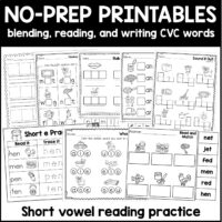 Small Group Reading Intervention CVC Words Activities Phonics Games ...
