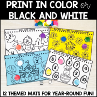 FREE Roll and Cover Addition Mats - Miss Kindergarten