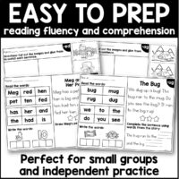 CVC Words Decodable Readers Kindergarten Small Group Reading Books ...