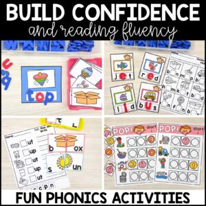 CVC Words Practice Centers and Games Kindergarten Task Box Center ...